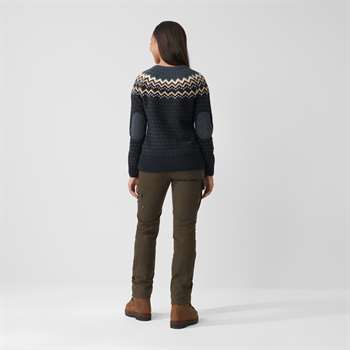 Fjällräven Övik Knit Sweater Women - Deep Forest - Damestrik
